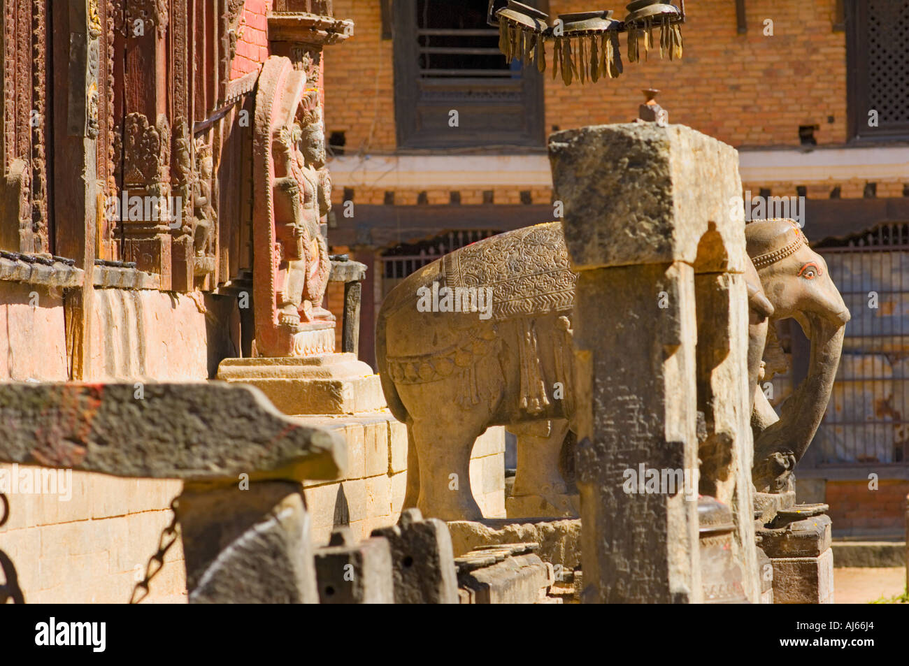 famous Changu Narayan Temple courtyard god Vishnu east of Kathmandu ...