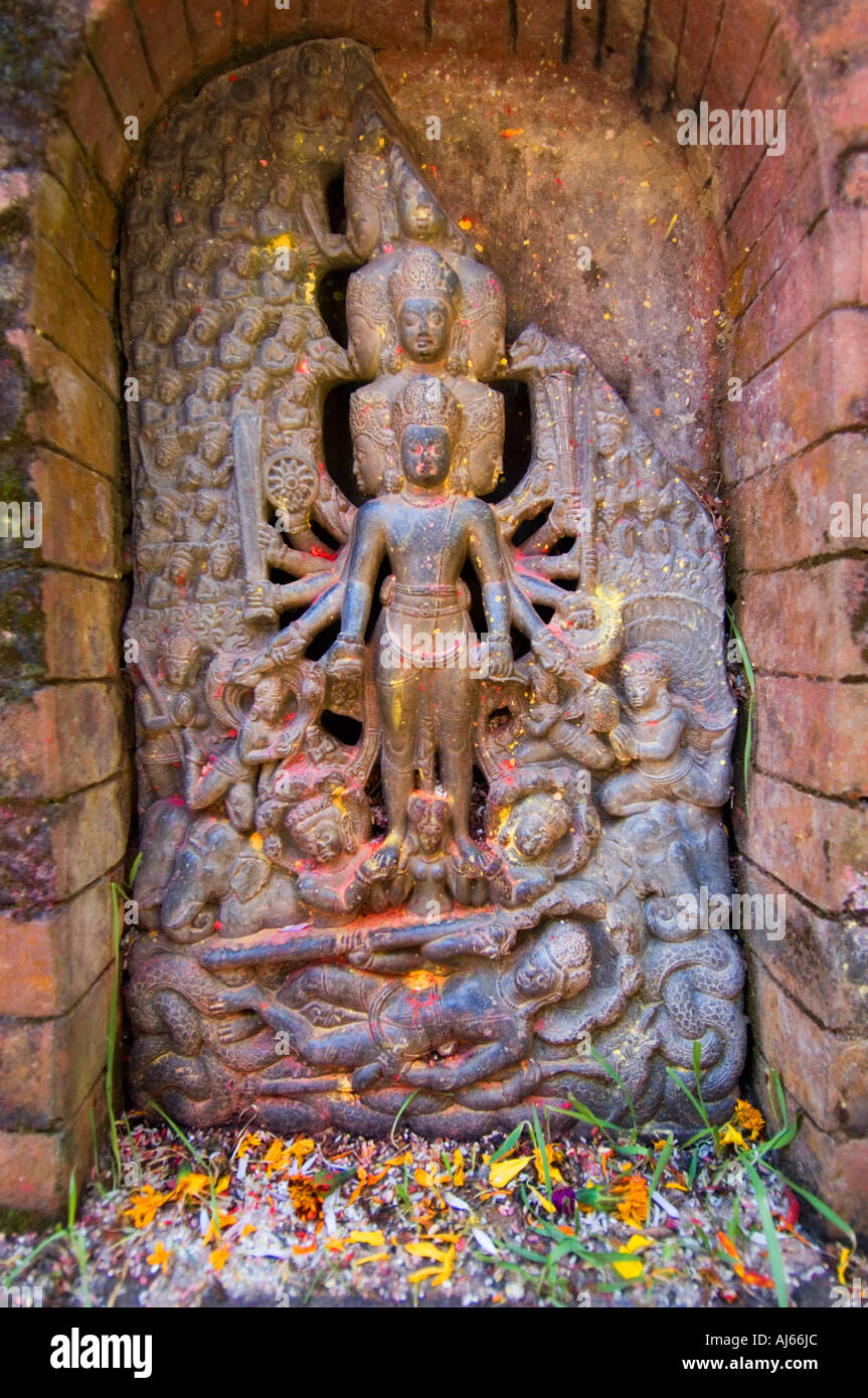 famous Changu Narayan Temple courtyard god Vishnu east of Kathmandu ...