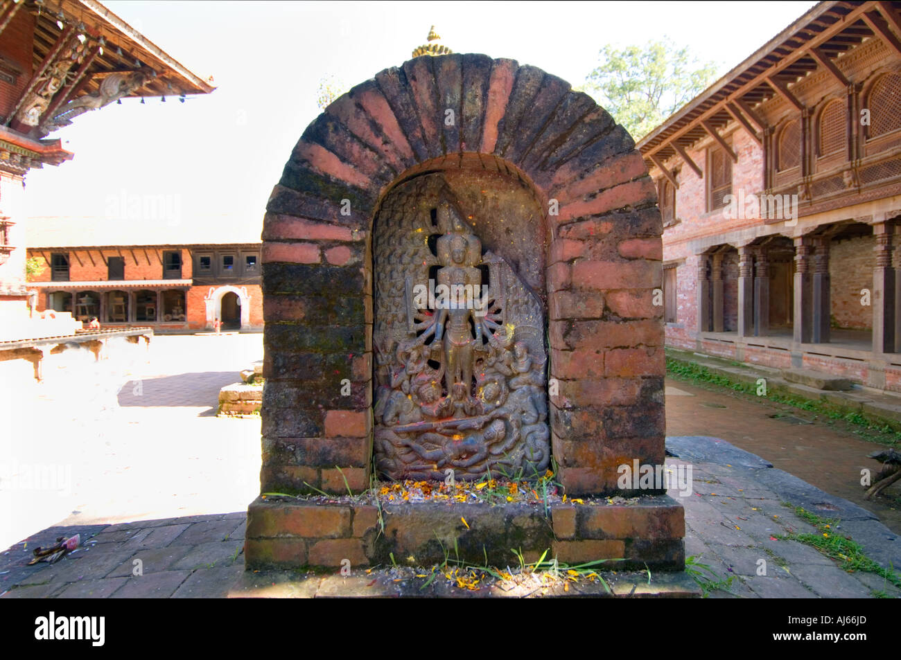 famous Changu Narayan Temple courtyard god Vishnu east of Kathmandu ...