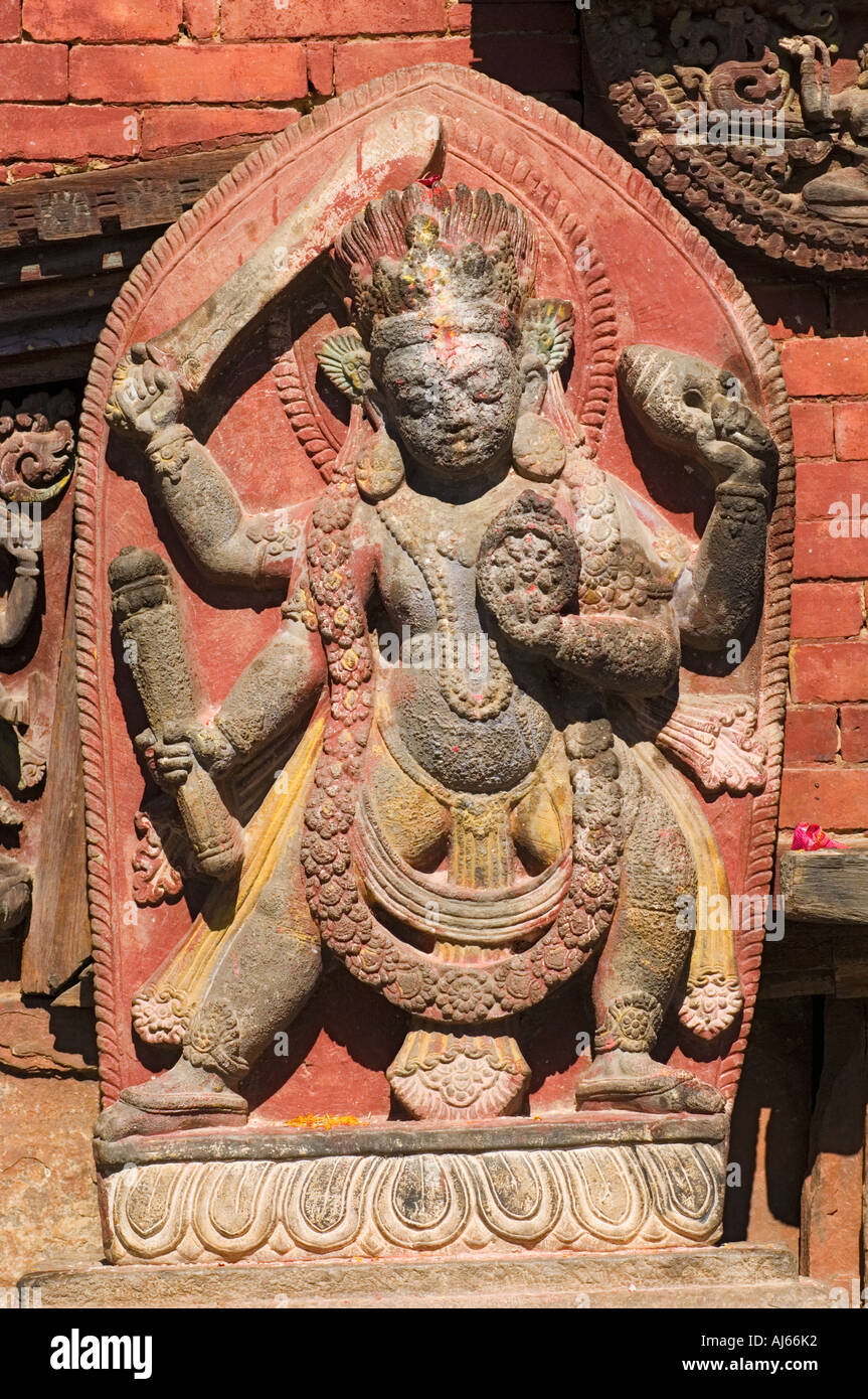 famous Changu Narayan Temple courtyard god Vishnu east of Kathmandu ...