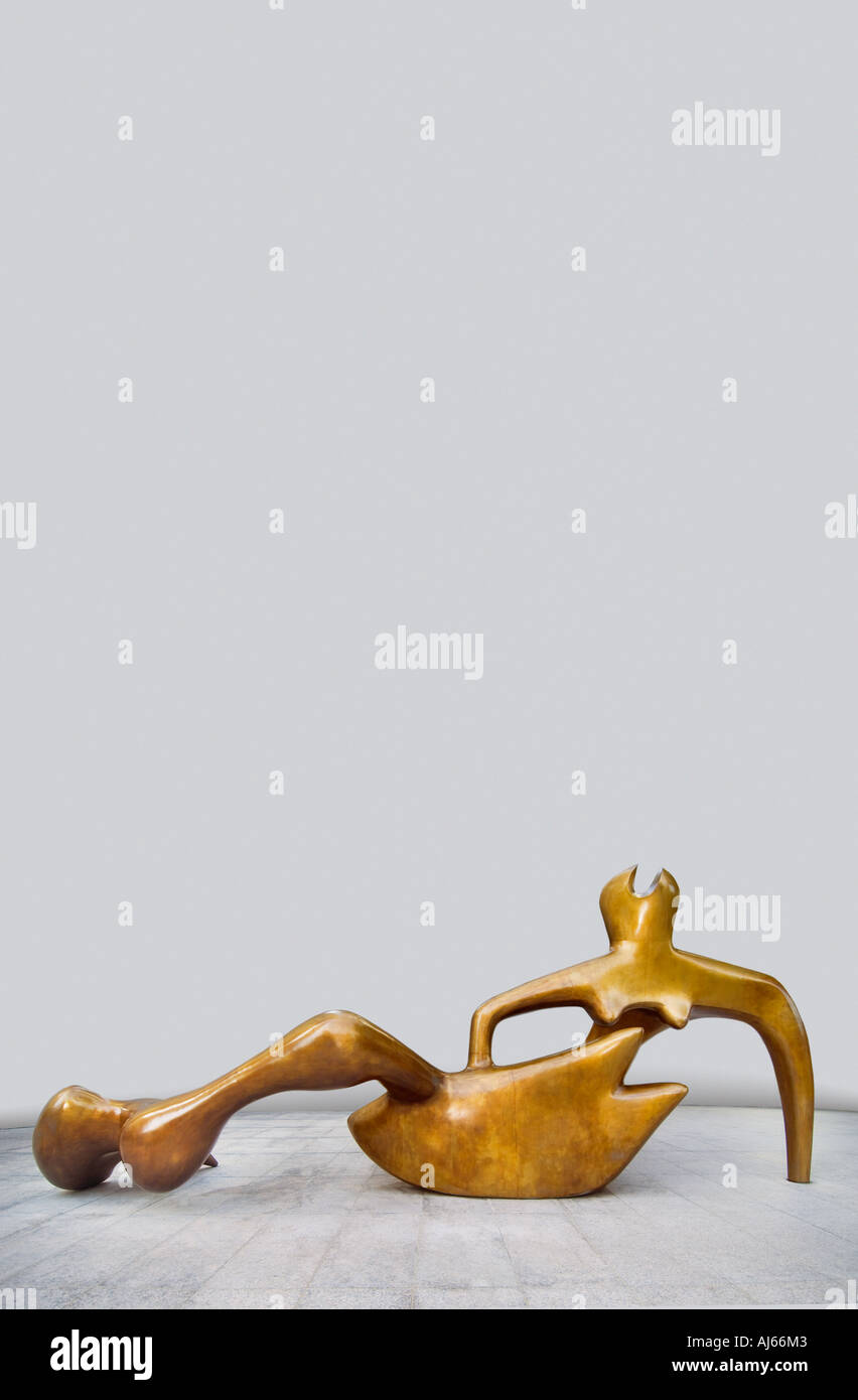 LARGE RECLINING FIGURE by HENRY MOORE cutout cut out plain background ...