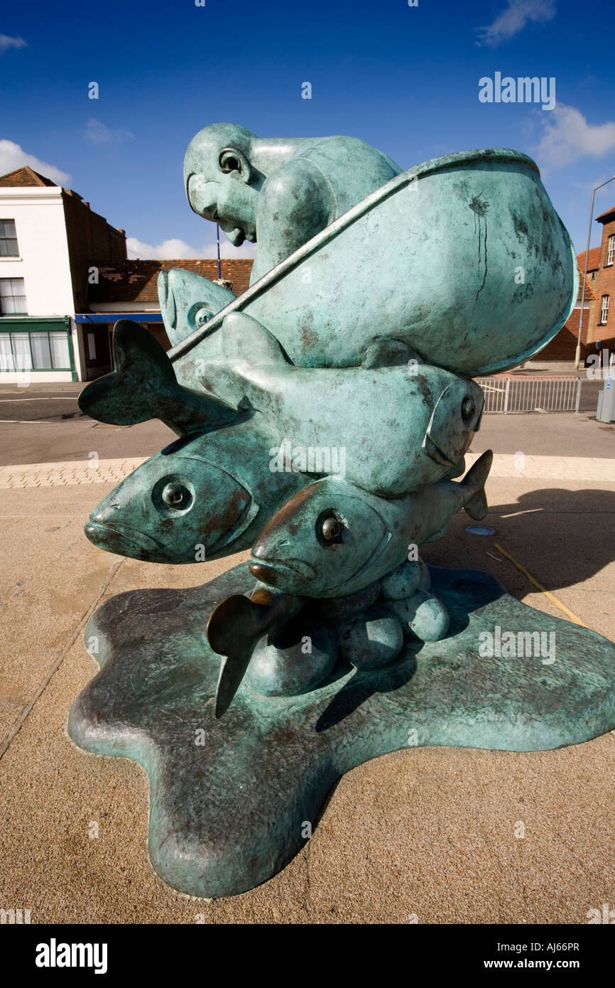 UK Kent Deal seafront Embracing the Sea bronze sculpture by Jon Buck ...
