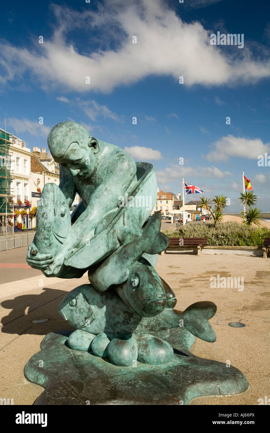 UK Kent Deal seafront Embracing the Sea bronze sculpture by Jon Buck ...