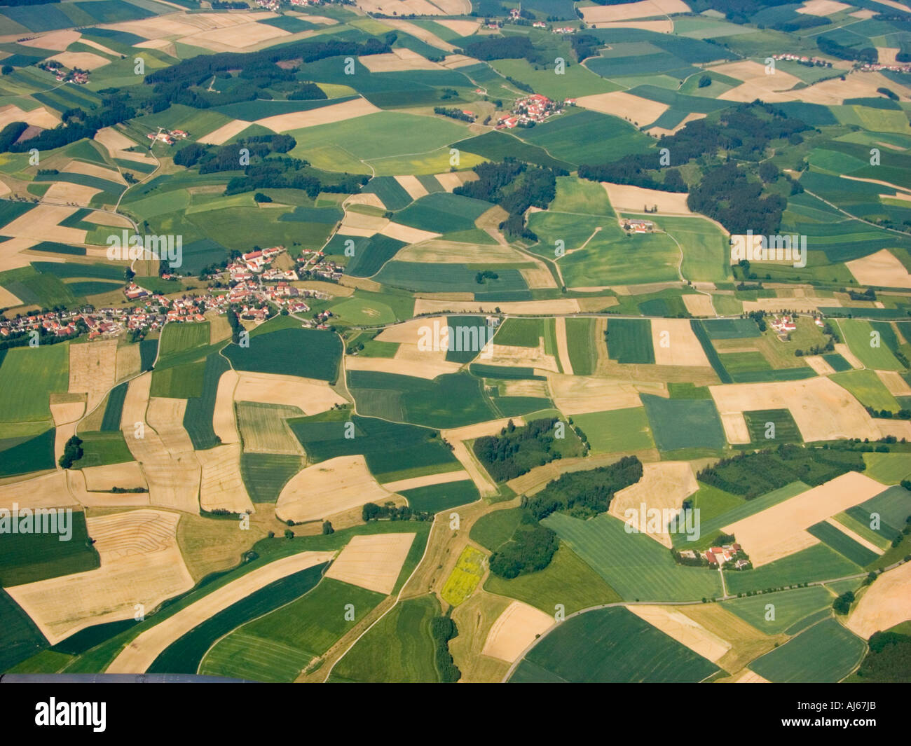 world seen from above fields bird s eyeview eye view MUNICH near the ...
