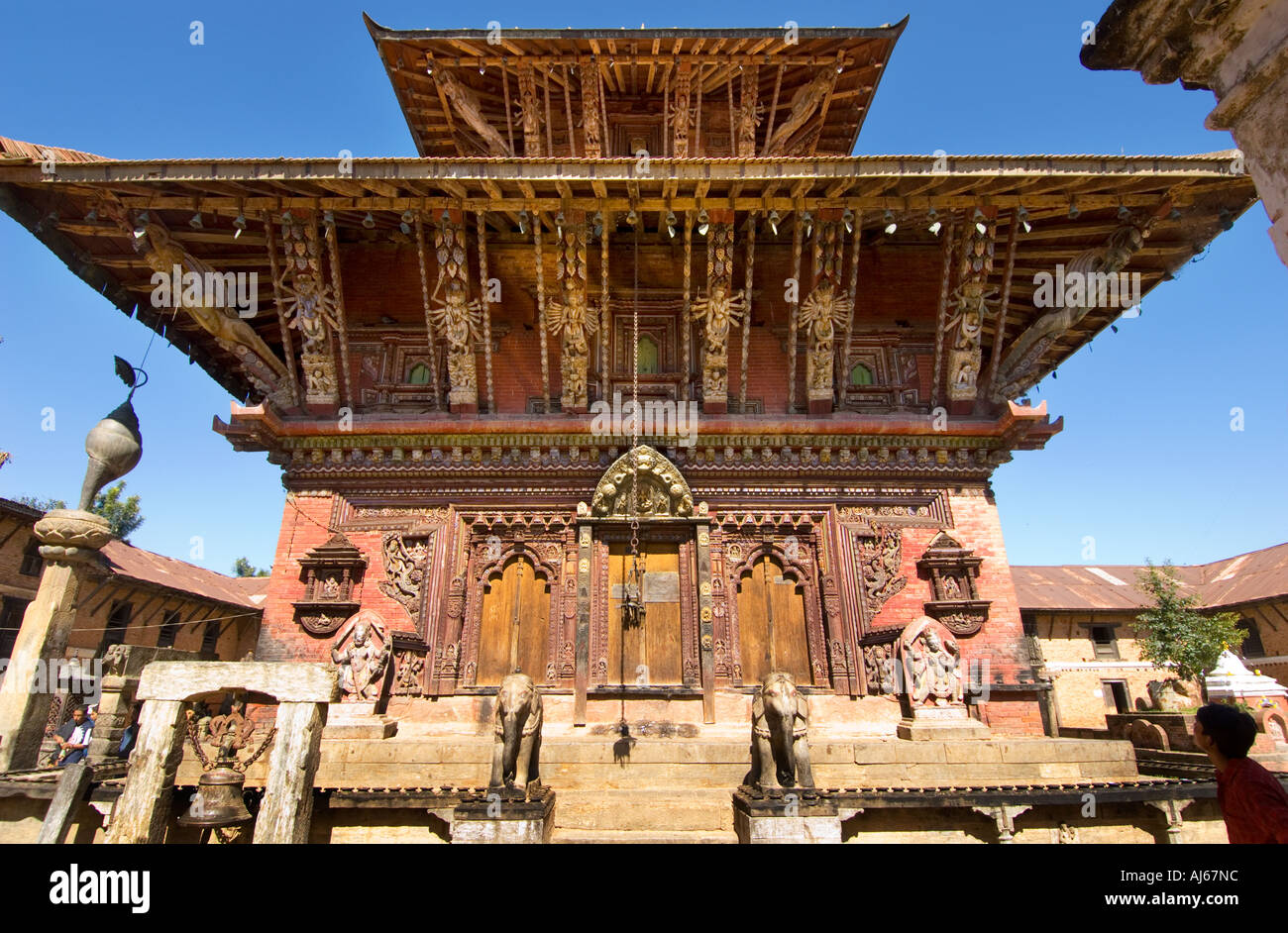 famous Changu Narayan Temple courtyard god Vishnu east of Kathmandu ...