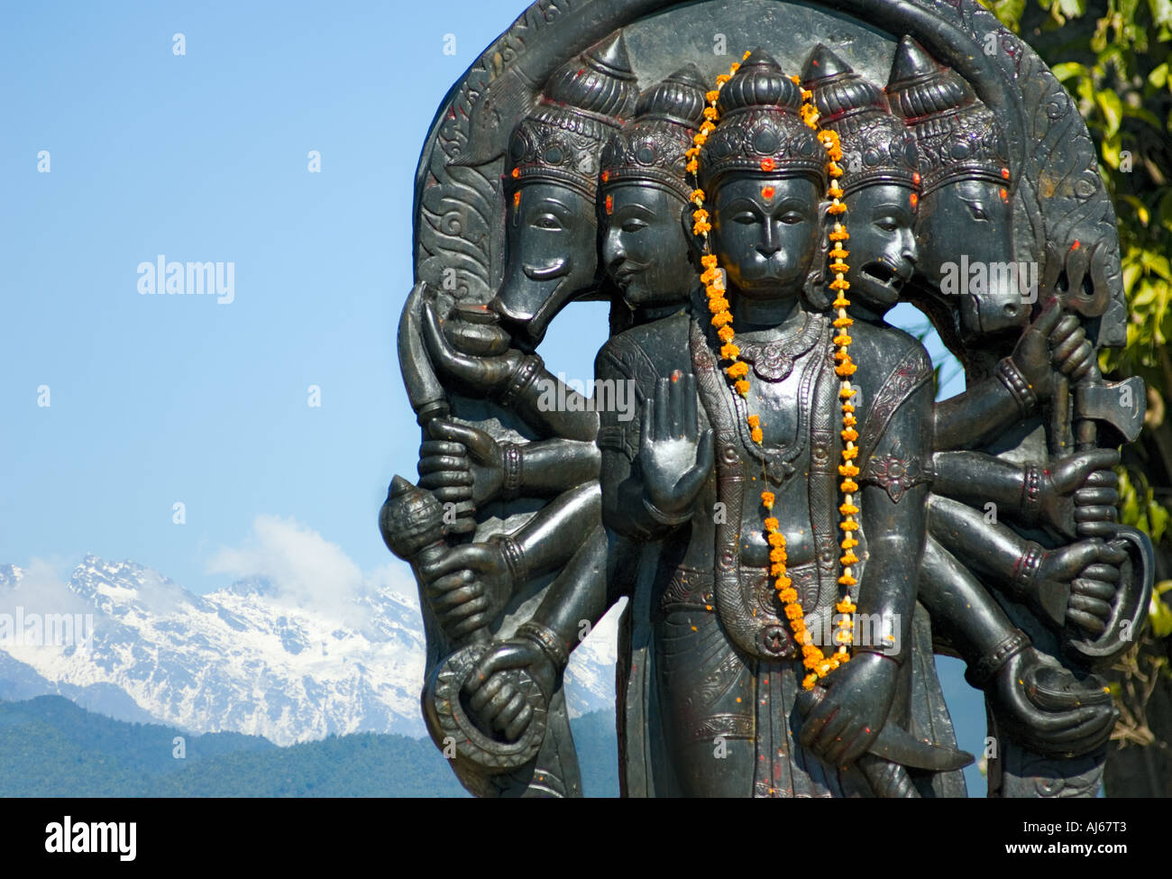 Shiva god sanctuary in the nepali mountains region Nagarkot Katmandu ...