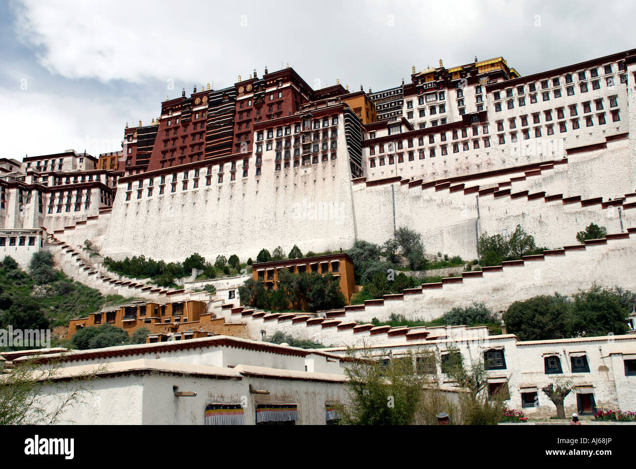 the vast Potala palace for centuries the home of the Dalai Lama stands ...
