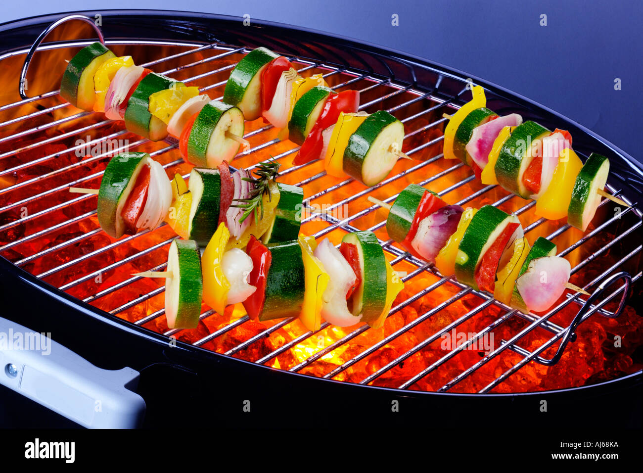 BBQ VEGETABLE KEBABS Stock Photo - Alamy