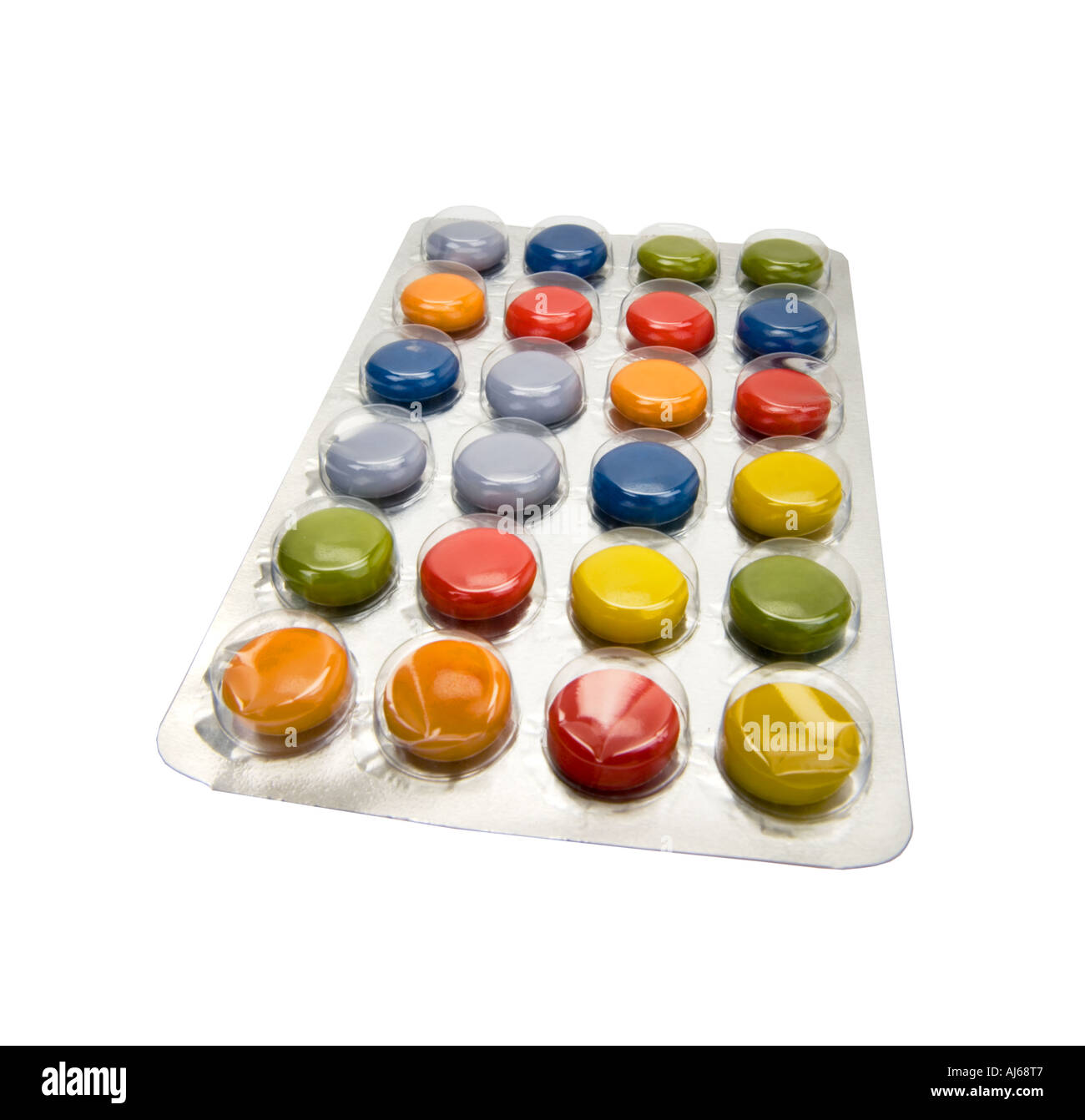 colored coloured pills tabs in blister pack tablet troche red green ...