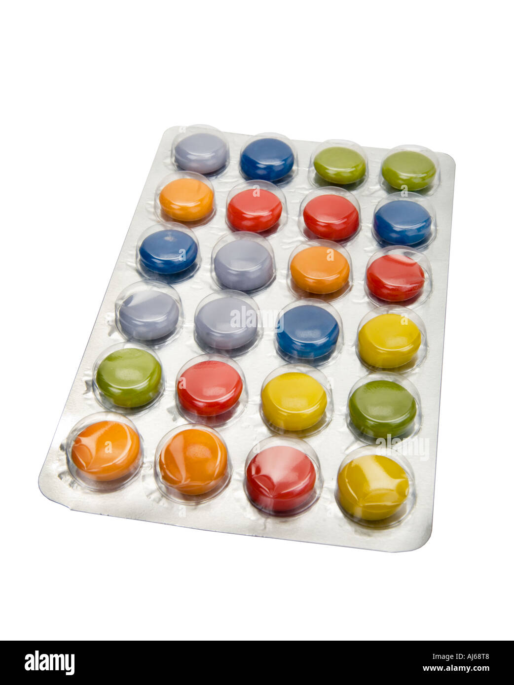 colored coloured pills tabs in blister pack tablet troche red green ...