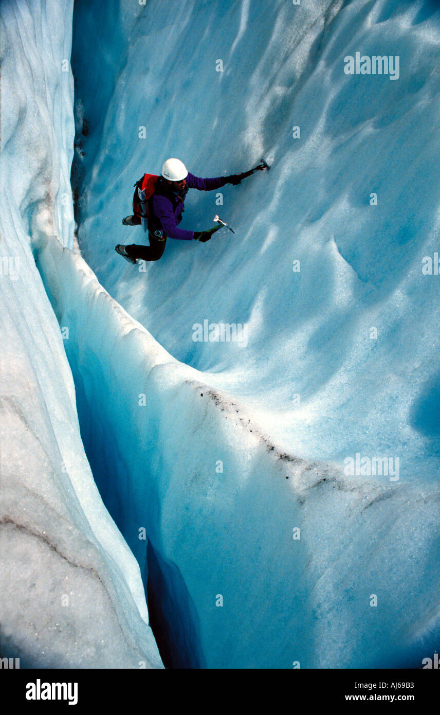 Climber in a crevasse hi-res stock photography and images - Alamy