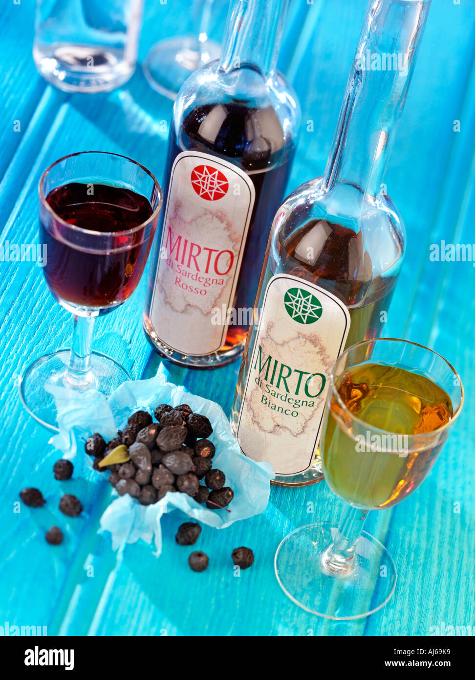 SARDINIAN MIRTO LIQUOR Stock Photo - Alamy