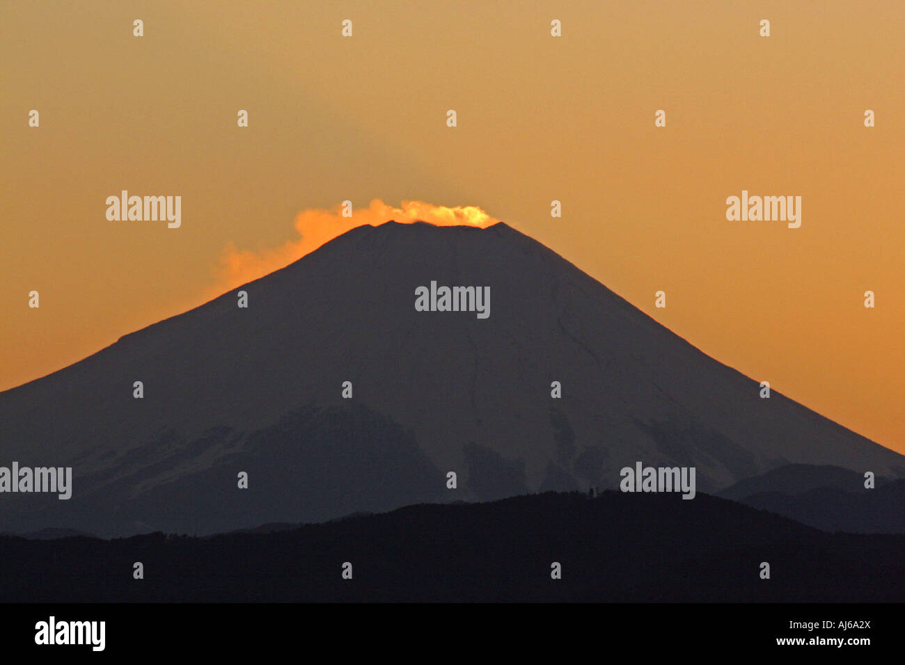 Mount Fuji at Sunset view from Tokyo Japan Stock Photo - Alamy