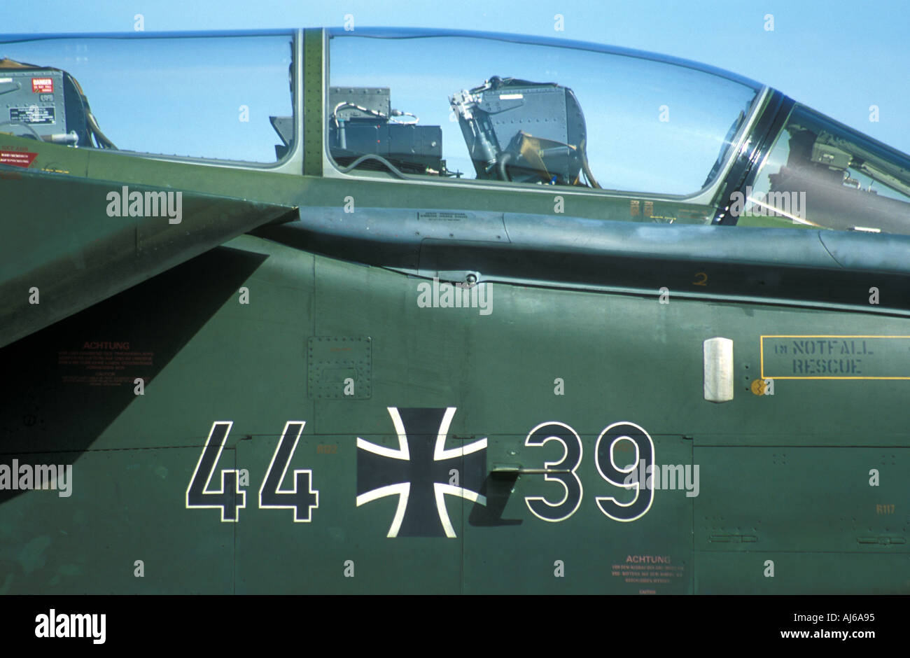 Tornado aircraft cockpit German Airforce Stock Photo - Alamy