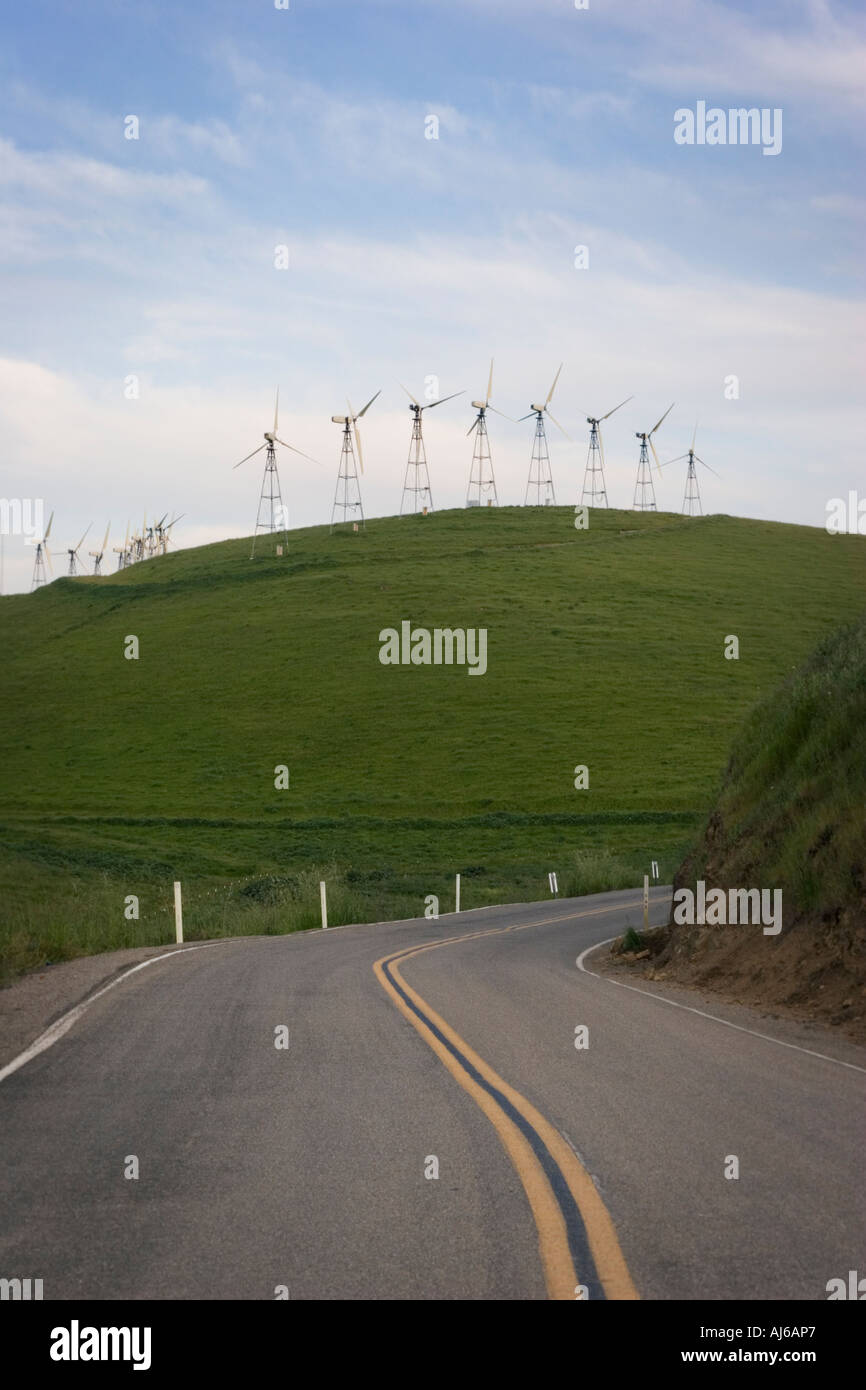 Windmills at Altamont Pass Wind Resource Area in Alameda County ...