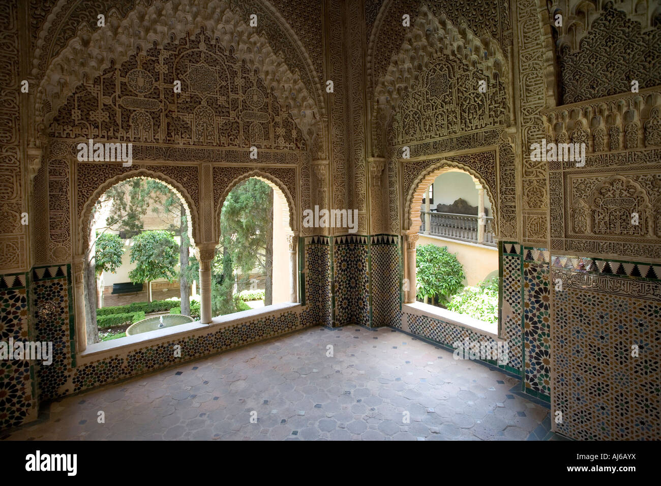 A room inside La Alhambra in Granada s old section Stock Photo ...
