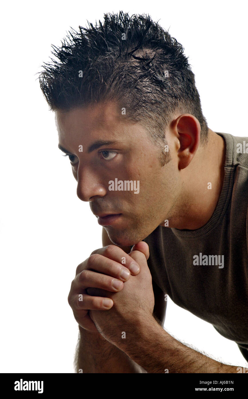 portrait of a thoughtful young man Stock Photo - Alamy