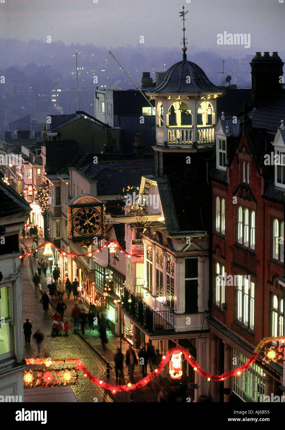 The High Street Guildford Surrey England at christmas Photo by Terry ...