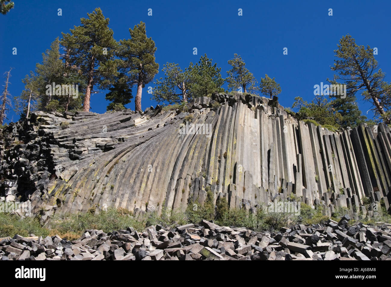 Basalt columns at Devils Postpile National Monument, California, USA ...