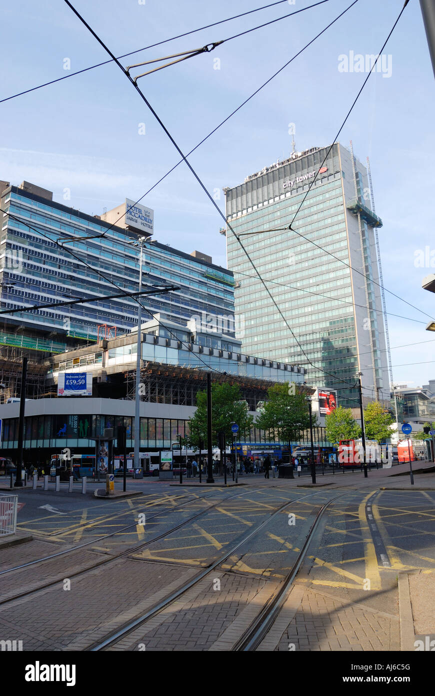 Manchester City Centre Tramlines High Resolution Stock Photography and ...