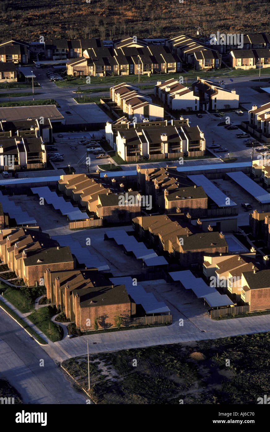 Aerial view of houses and apartments Stock Photo - Alamy