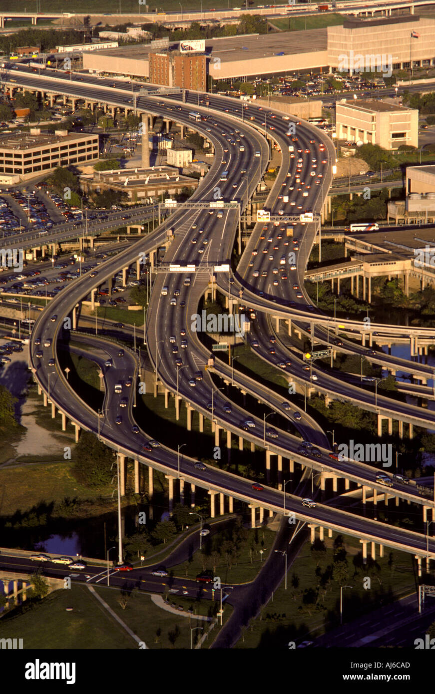 Traffic on highway overpasses Stock Photo - Alamy