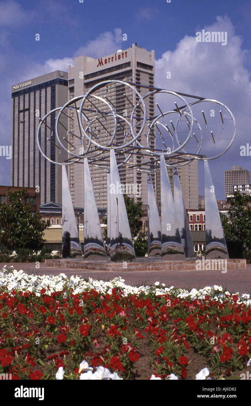 Sculpture in Woldenberg Park New Orleans Louisiana USA Stock Photo - Alamy
