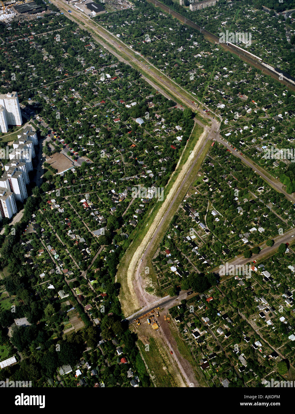 Berlin Wall Aerial View