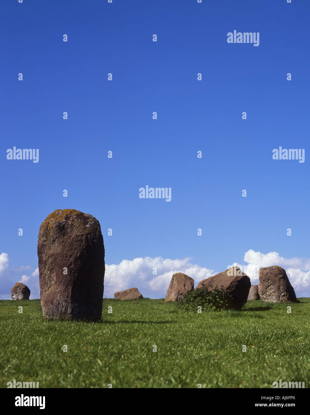 Long Meg and Her Daughters Stone Circle, Cumbria, UK Stock Photo - Alamy