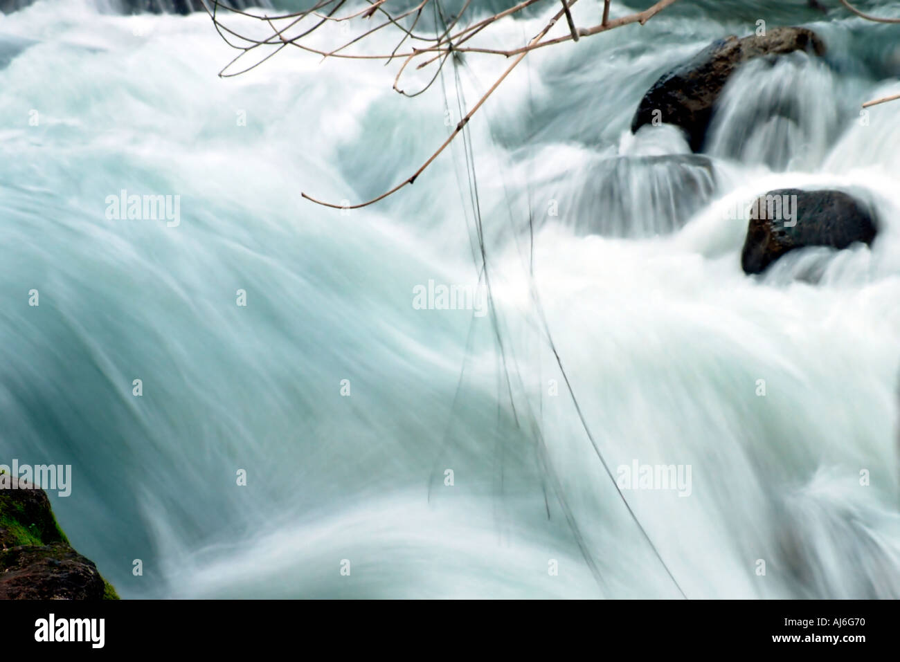 water flowing in a river Slow shutter speed Stock Photo - Alamy