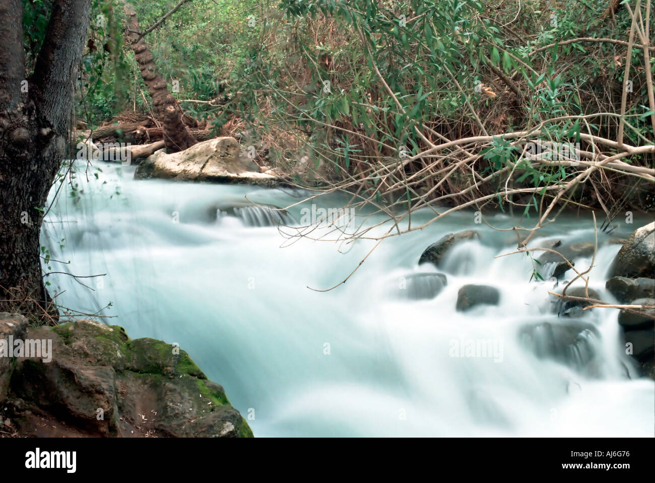 water flowing in a river Slow shutter speed Stock Photo - Alamy