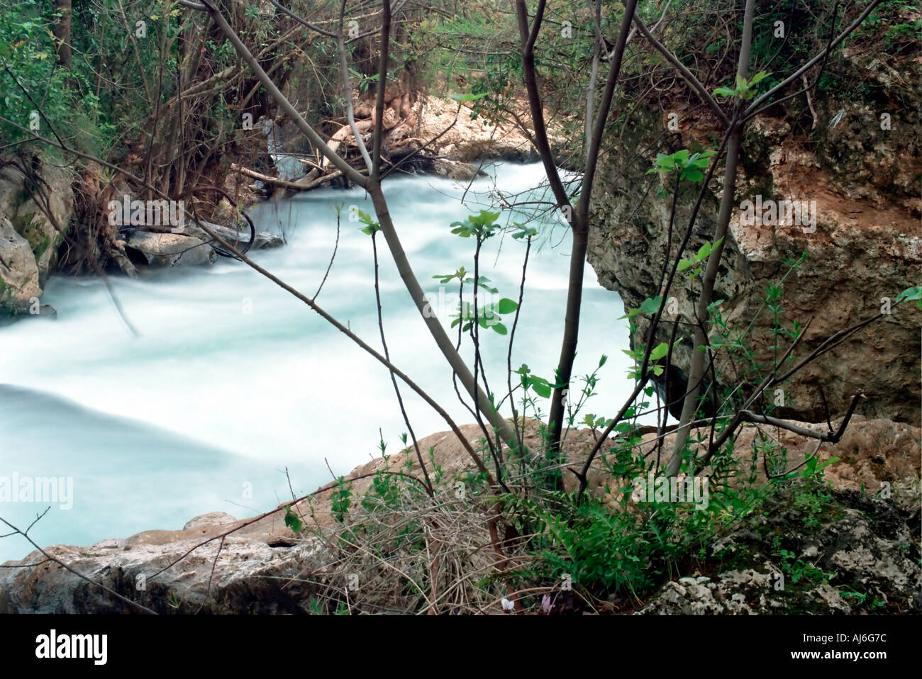 water flowing in a river Slow shutter speed Stock Photo - Alamy