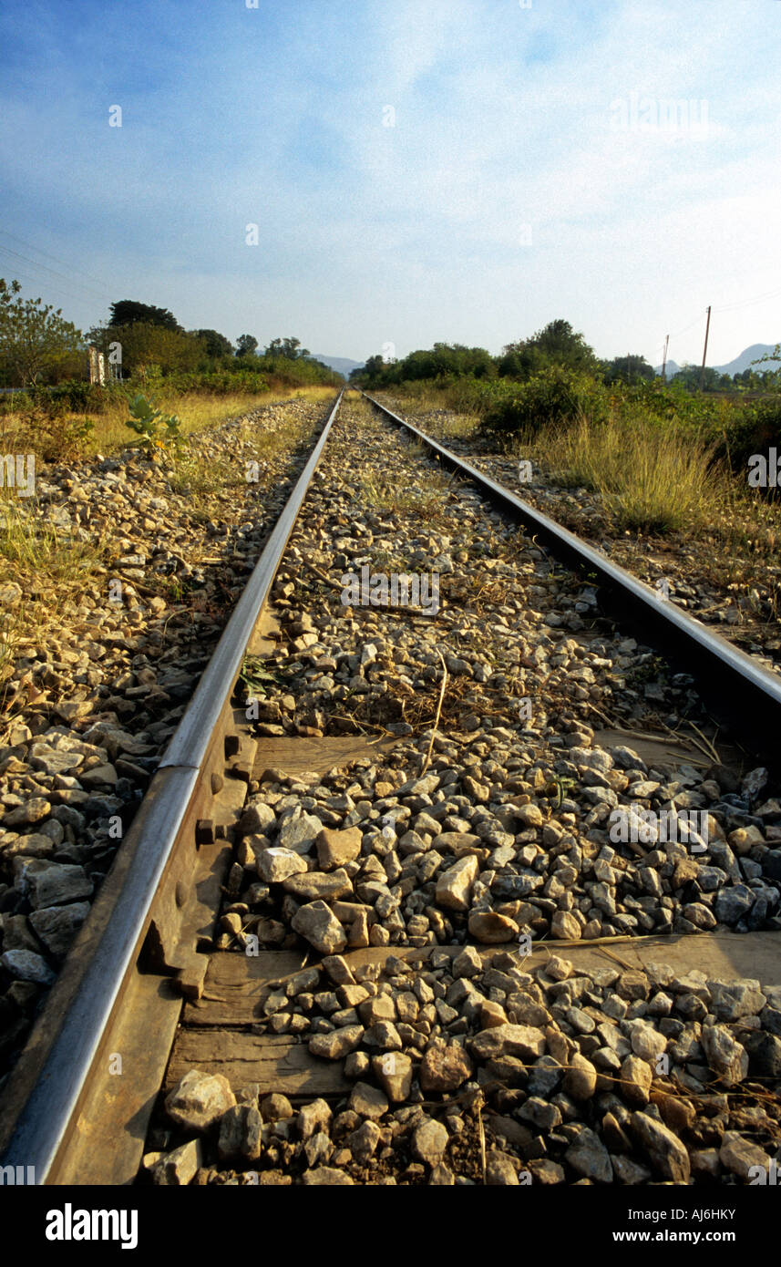The Thailand to Burma railway near Chungkai, Thailand Stock Photo - Alamy