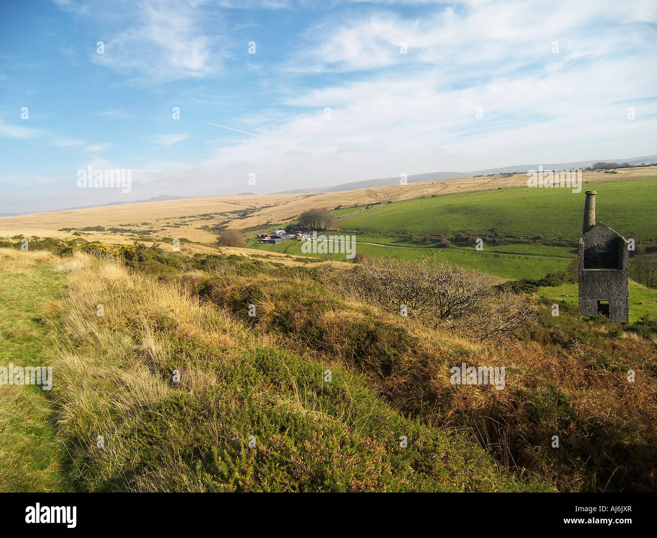 Wheal Betsy Engine House A386 Devon England Stock Photo - Alamy