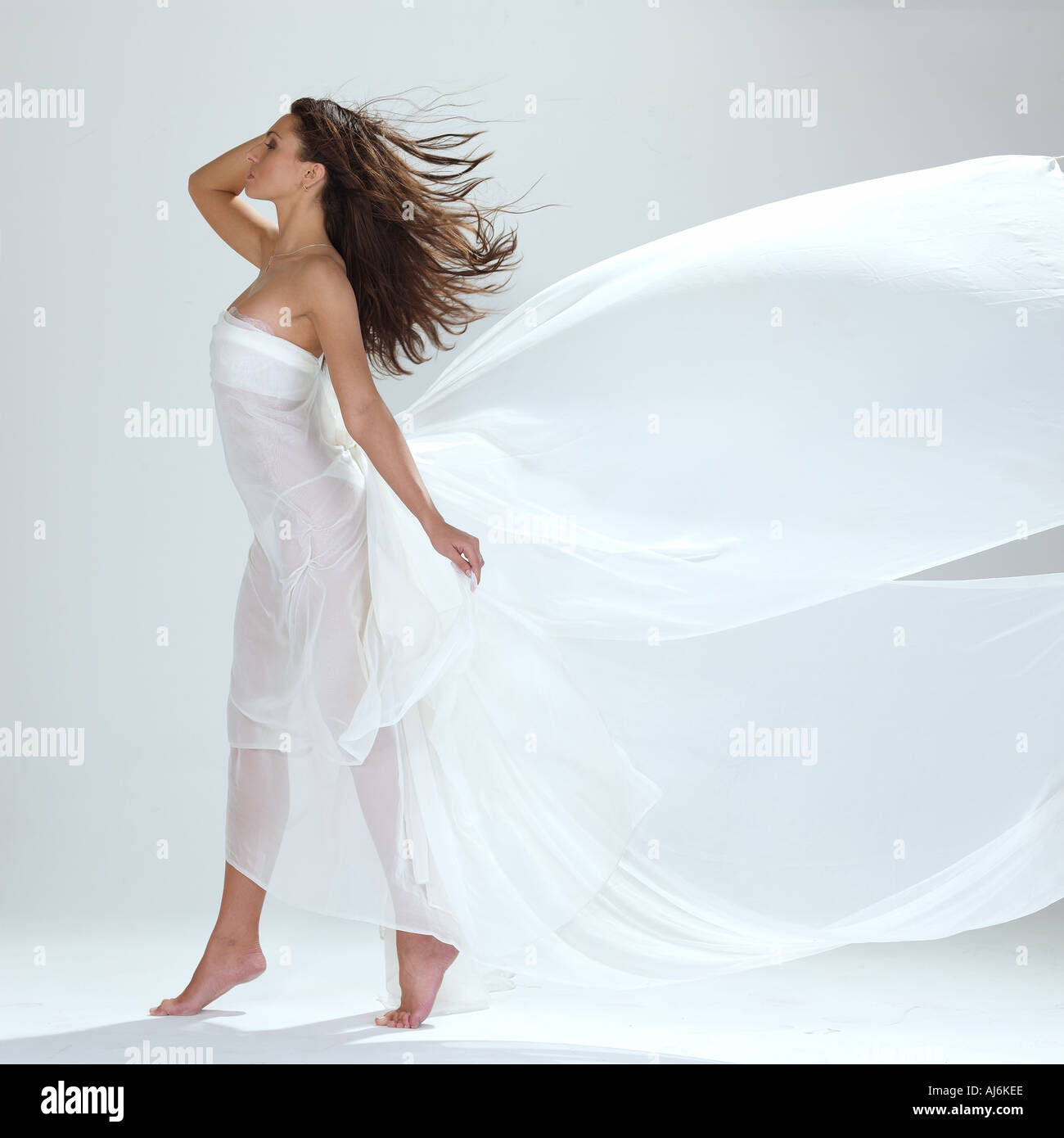 Woman wearing transparent dress hi-res stock photography and images - Alamy