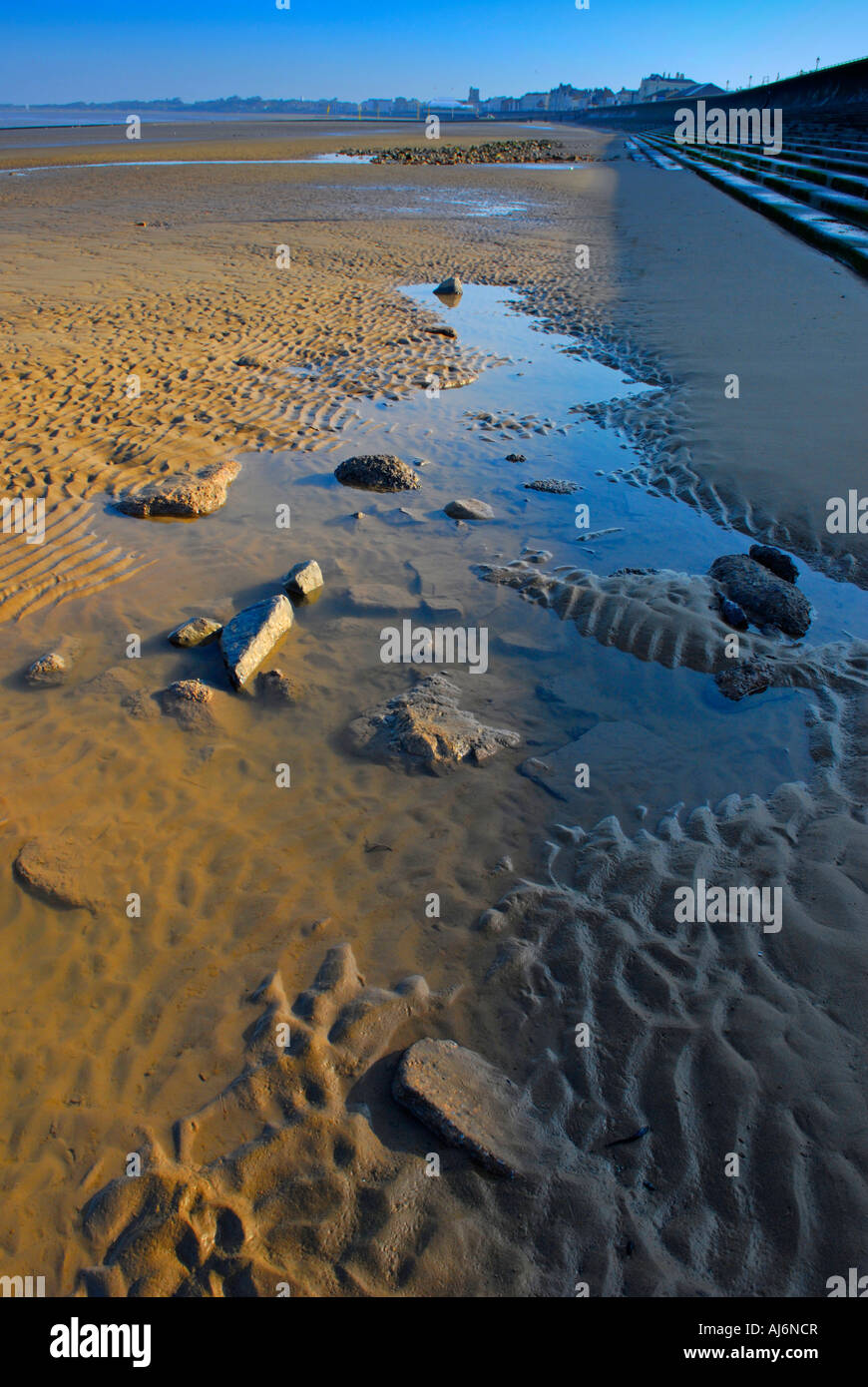 The Beach at Burnham on Sea Somerset Britain Stock Photo - Alamy