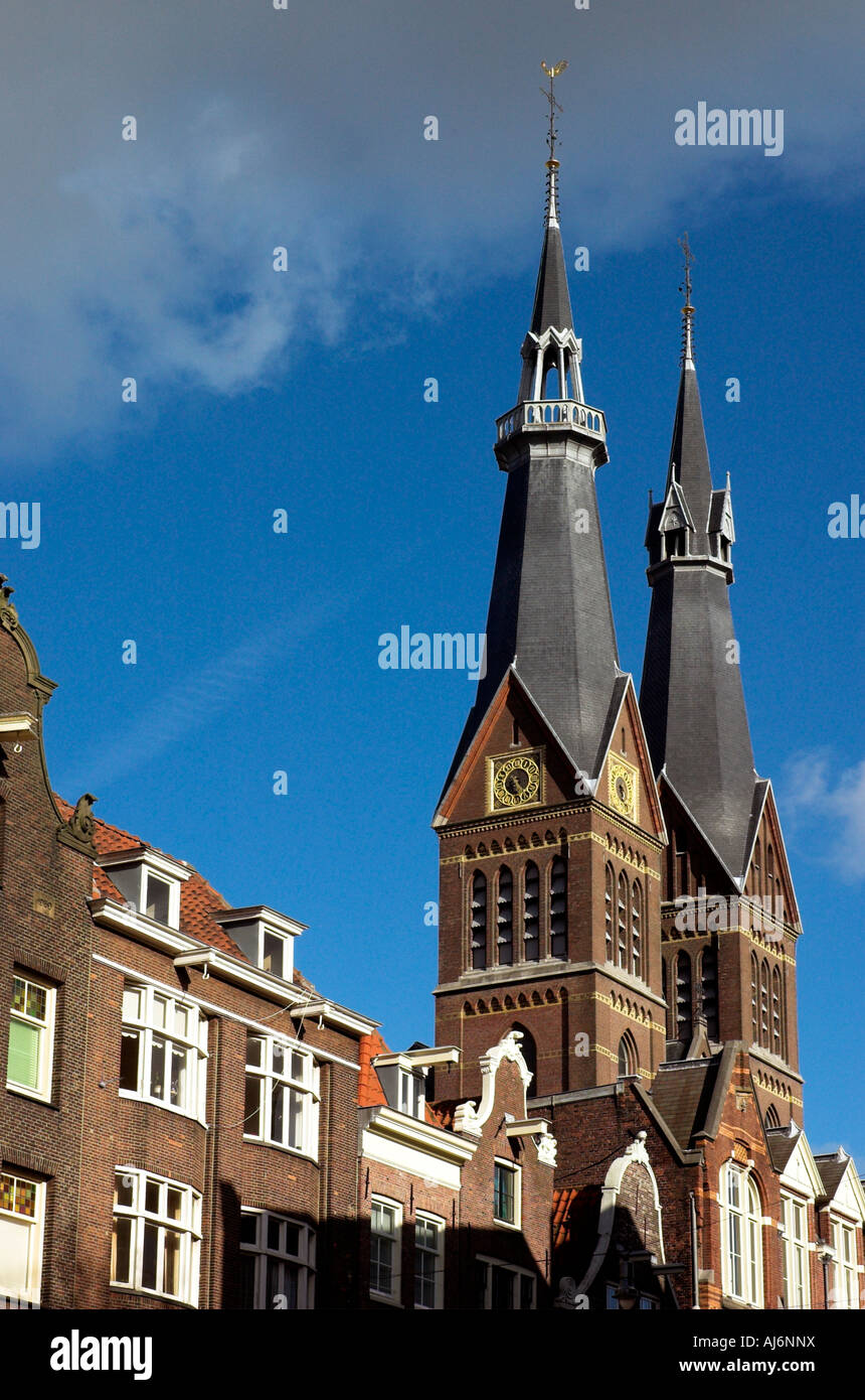 the twin spires of Posthoornkerk in Amsterdam Stock Photo - Alamy