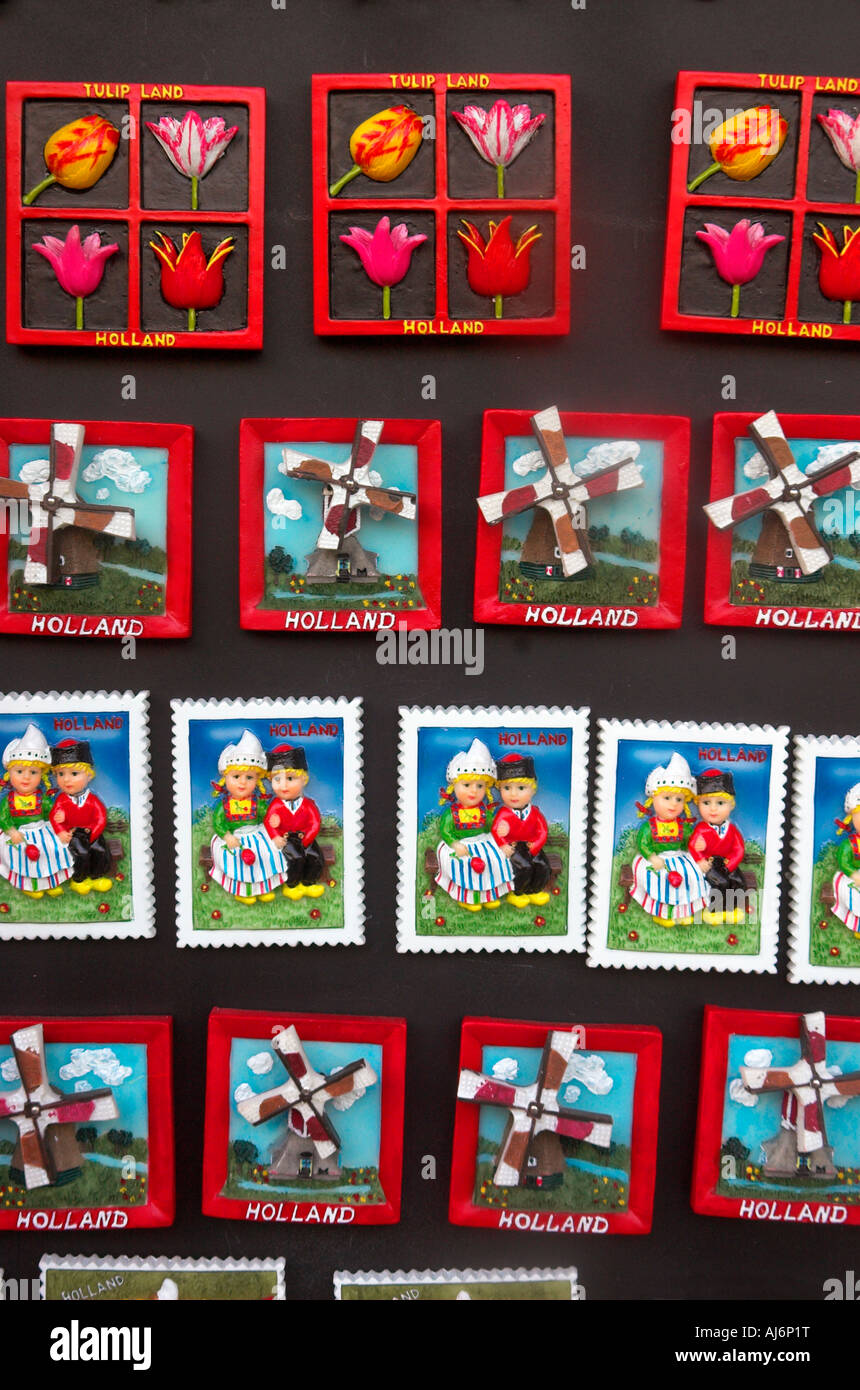 Fridge magnets shaped as a typically dutch bulb field and windmill ...