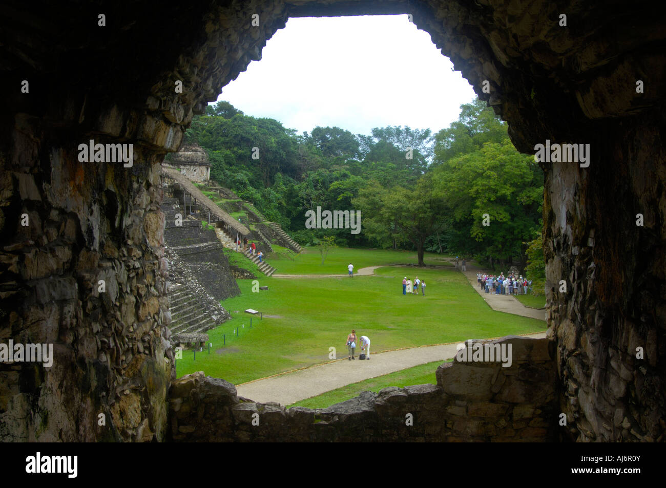 Mayan temples in the jungle at palenque in chiapas mexico hi-res stock ...
