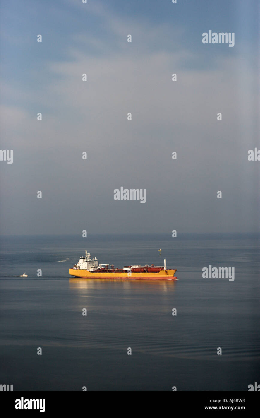 Aerial view of oil tanker on Atlantic Ocean Stock Photo - Alamy