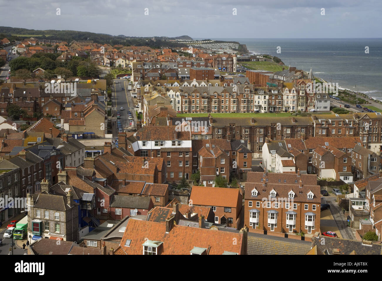 Cromer Town centre from the Church Tower Norfolk UK Stock Photo - Alamy