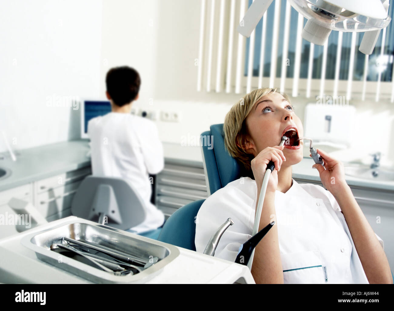 indoor dentistry study cabinet medicine dentistry woman women young 25 ...