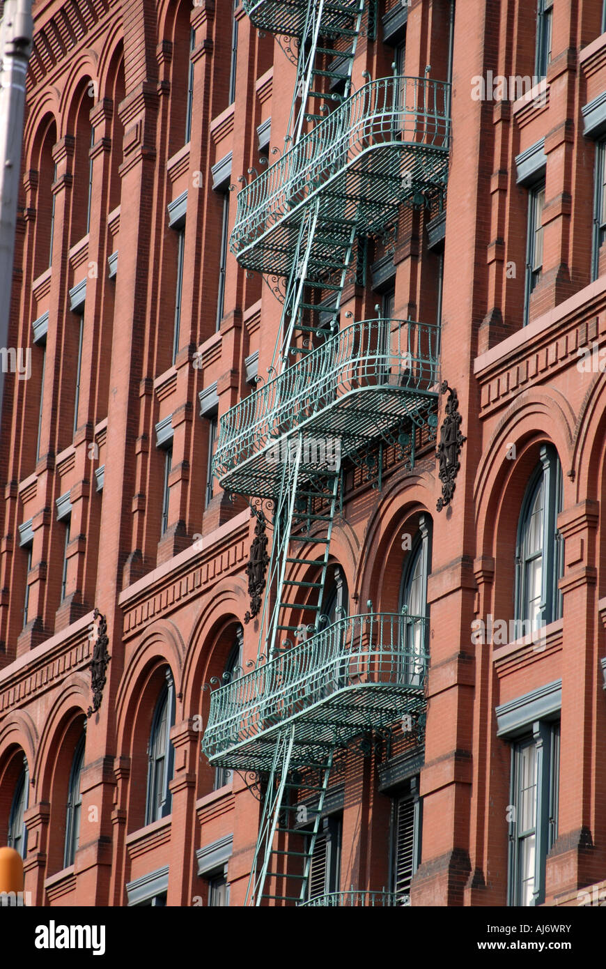 Fire escape New York City United State of America Stock Photo - Alamy
