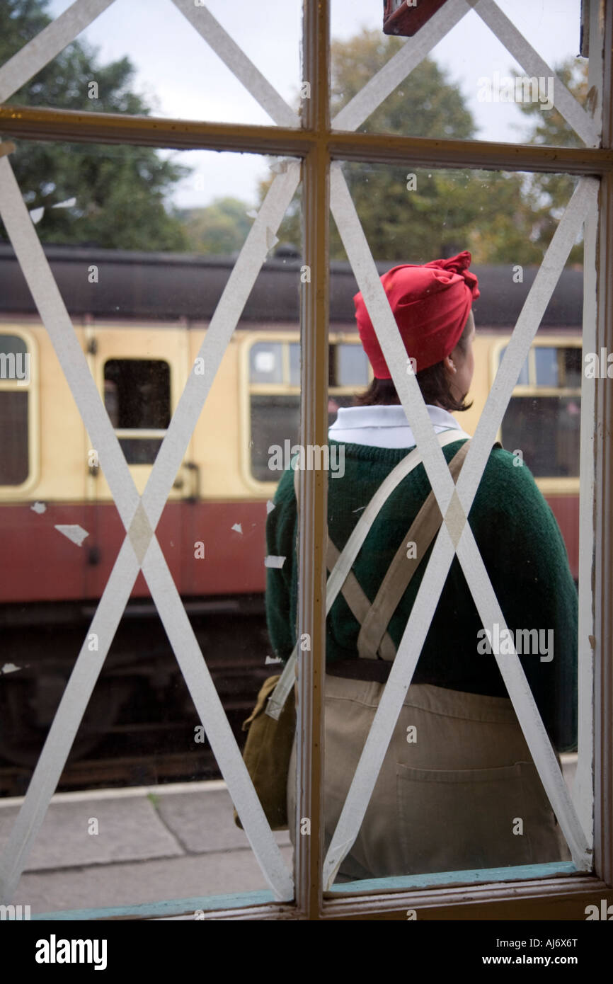 Waiting for a WWII train at Pickering Living History 1940s World War II ...