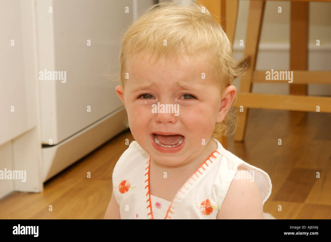 Crying young toddler girl - the terrible twos! Stock Photo - Alamy