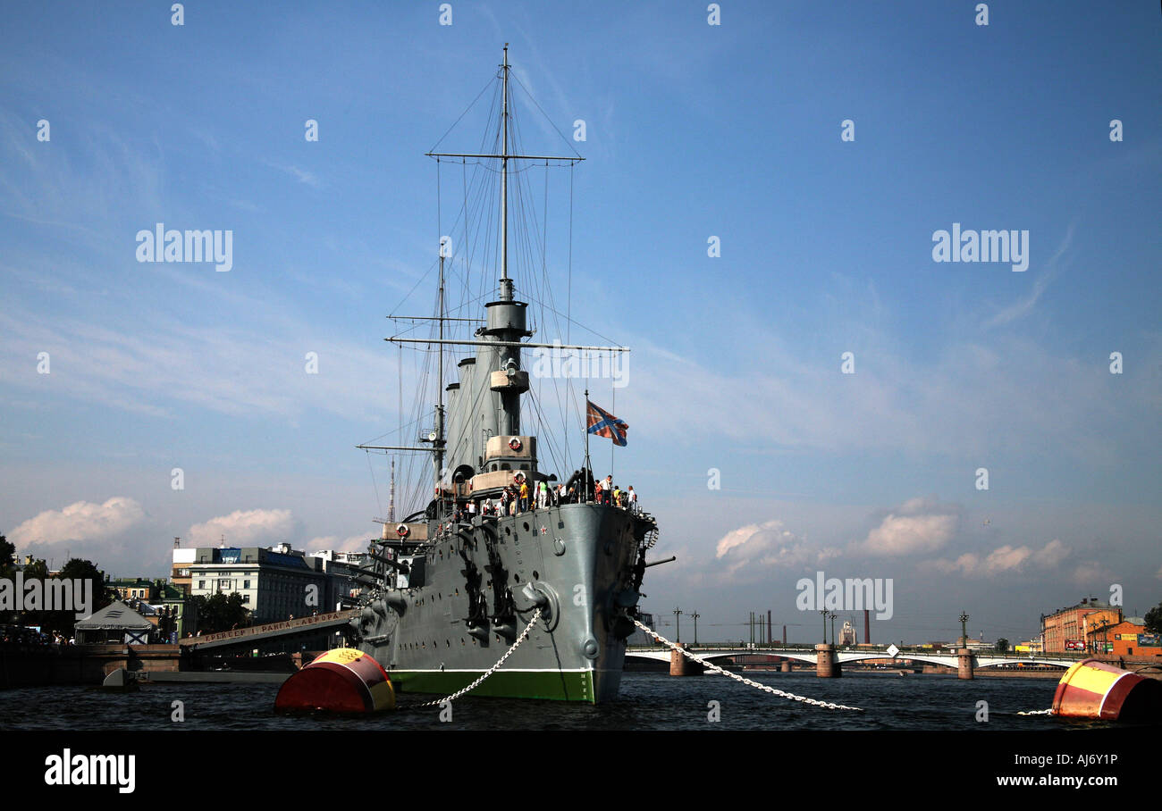 Russian Cruiser Aurora Stock Photo - Alamy
