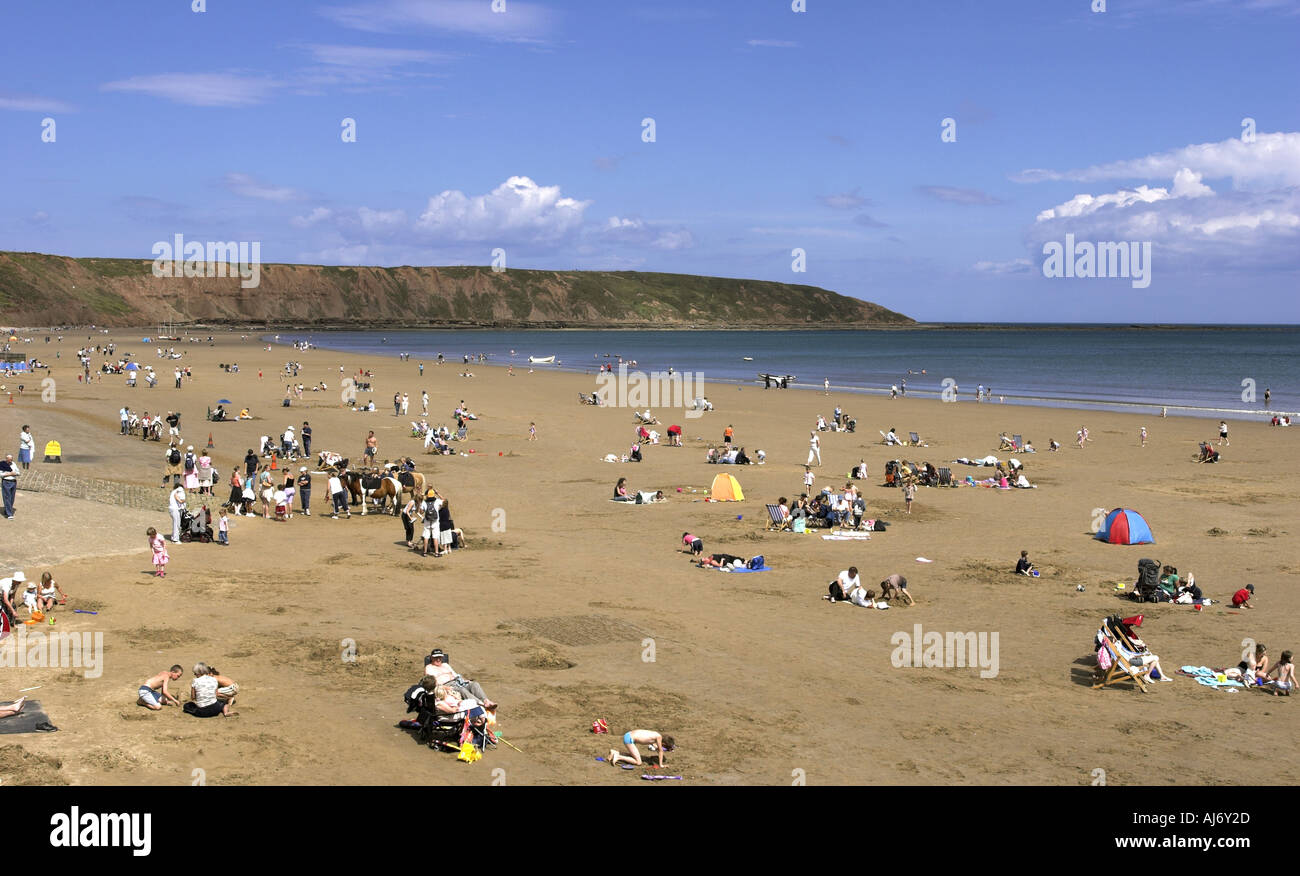 The Sands and Brigg at Filey North Yorkshire UK Stock Photo - Alamy