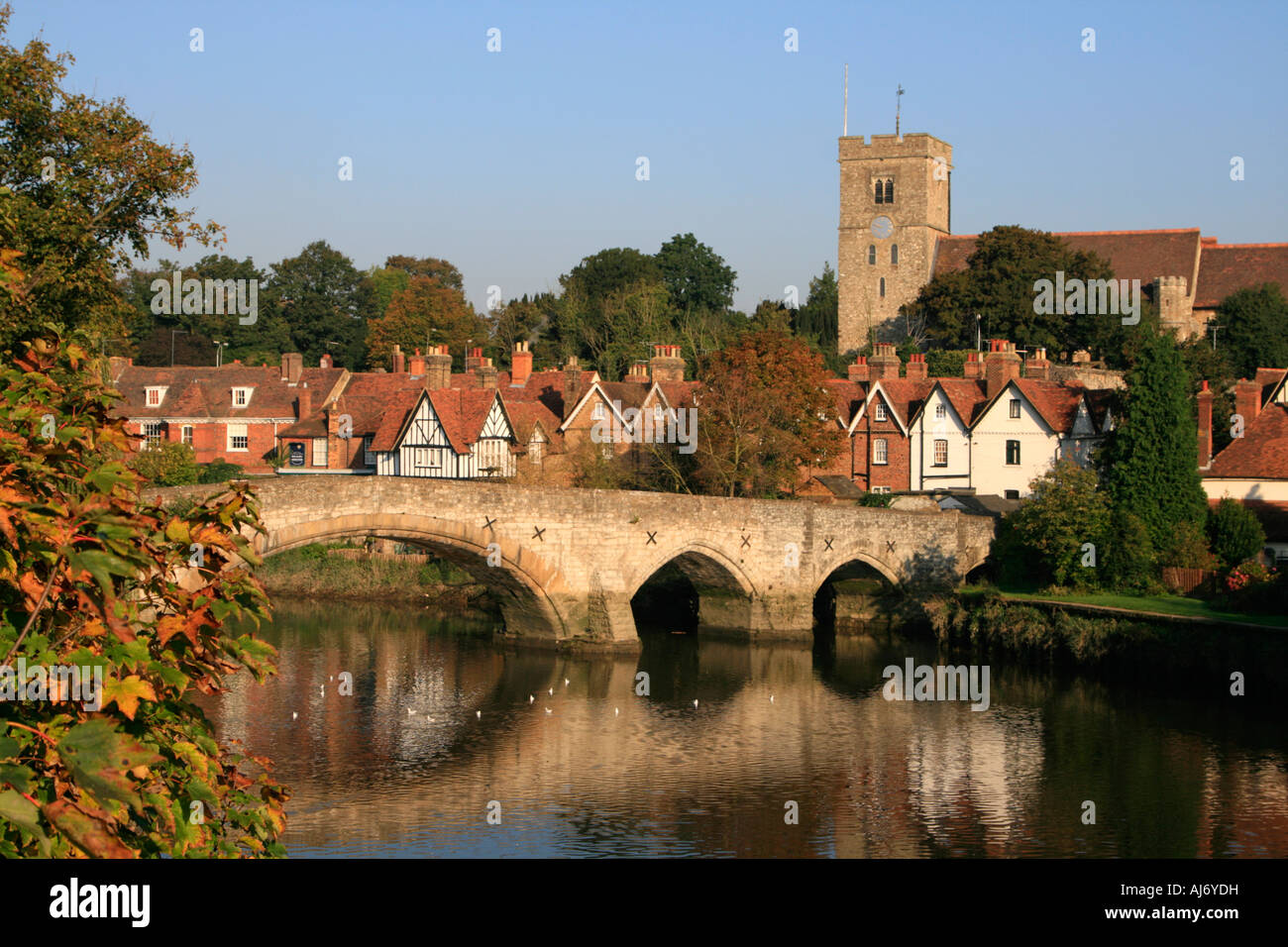 Aylesford stone arch bridge river medway kent england uk gb Stock Photo ...