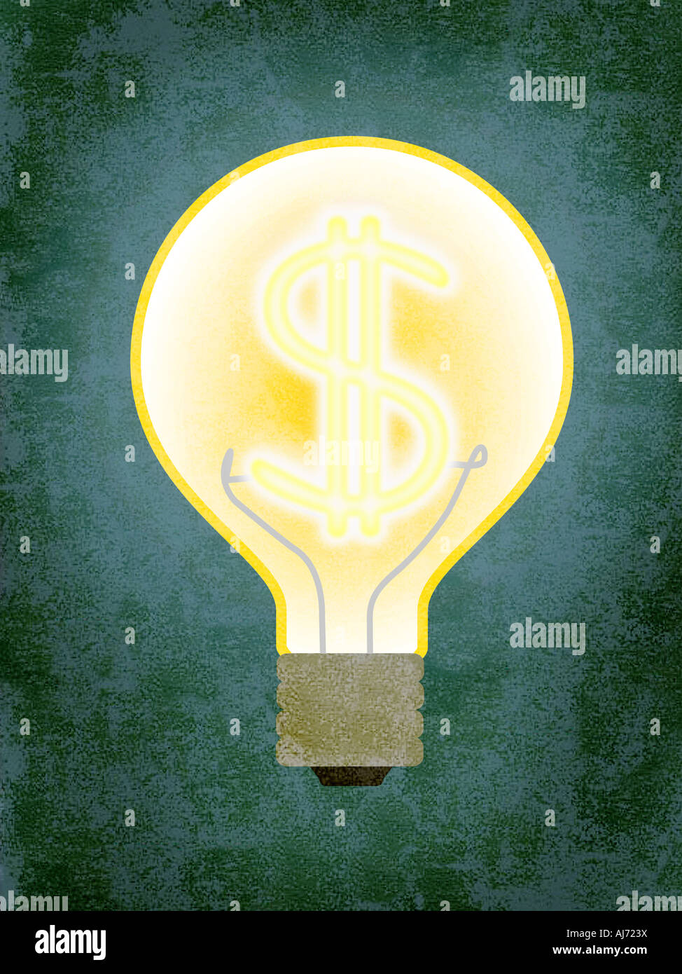 Money Idea - Lightbulb with dollar sign Stock Photo - Alamy