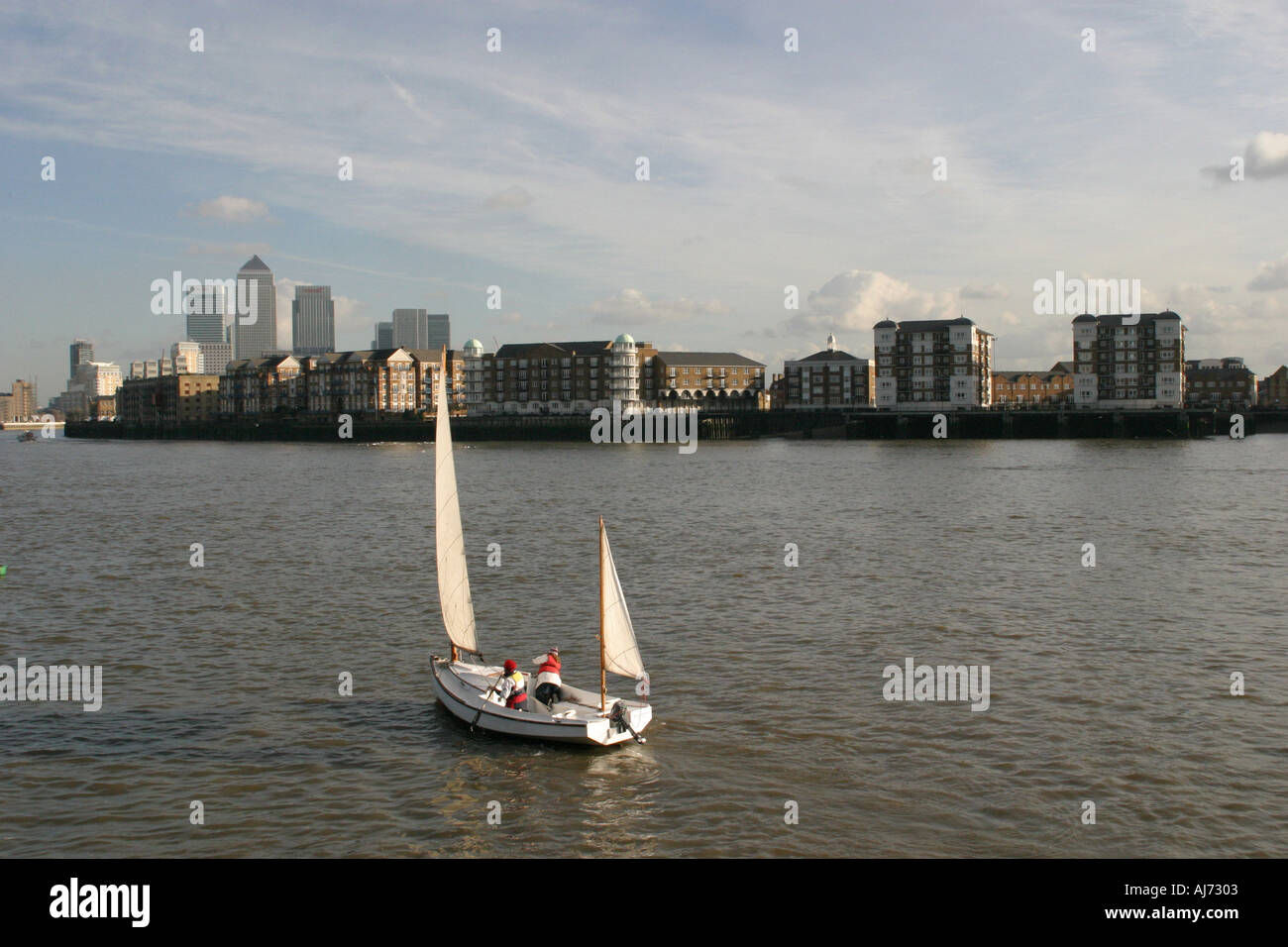 Sail Boat on the Thames London Stock Photo - Alamy